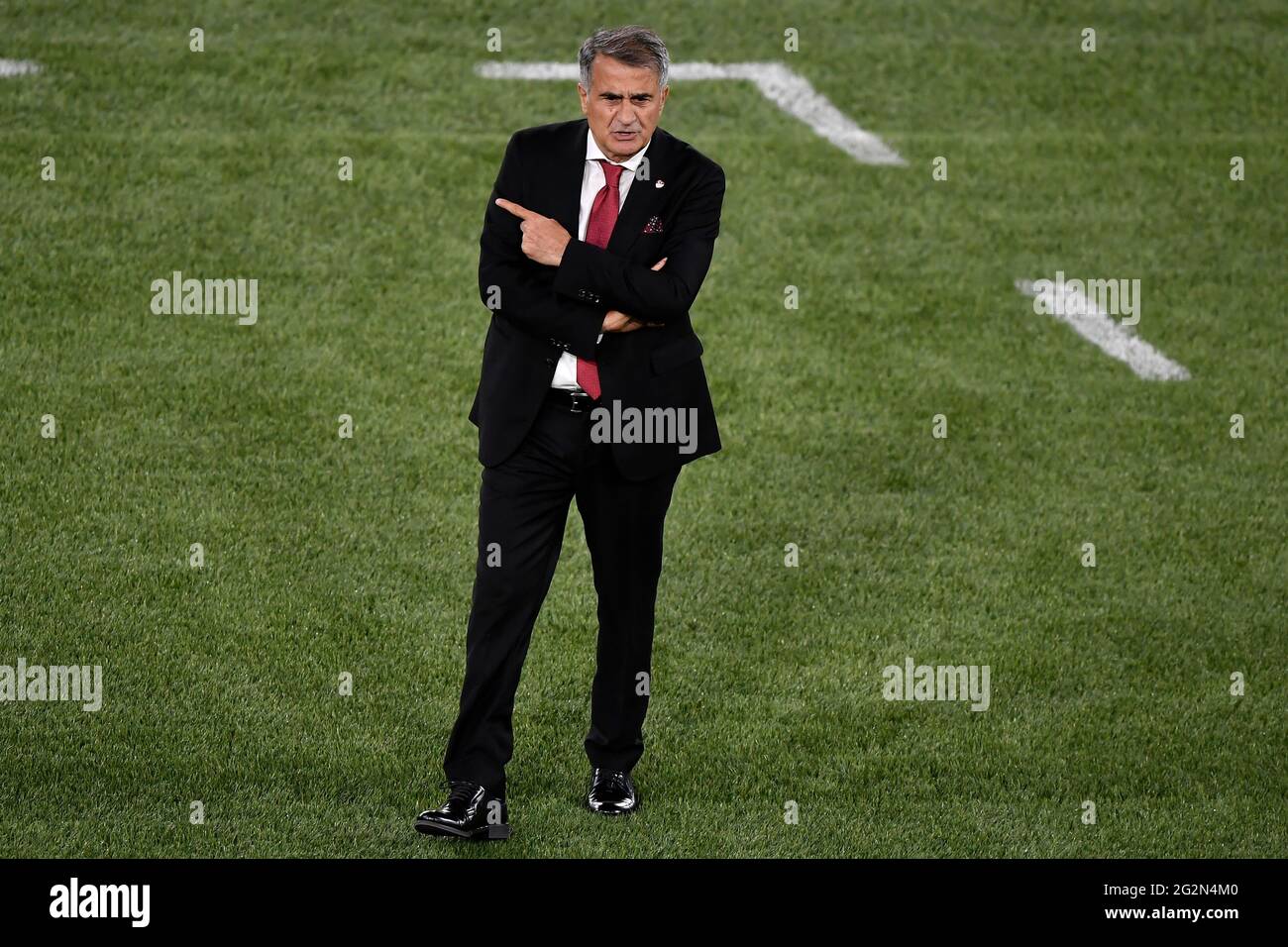 Senol Gunes coach of Turkey reacts during the Uefa Euro 2020 Group ...
