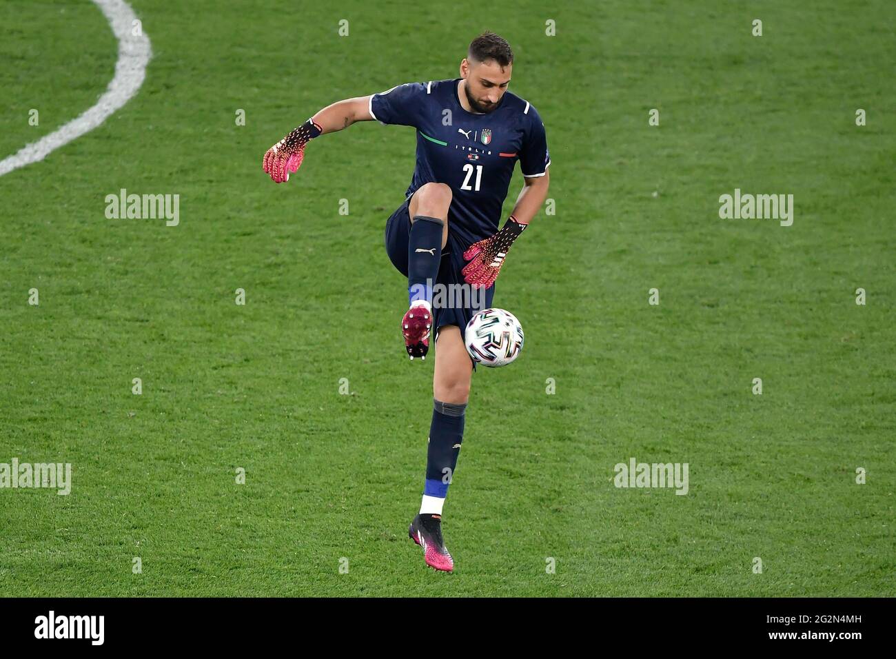 Gianluigi Donnarumma of Italy in action during the Uefa Euro 2020 Group ...