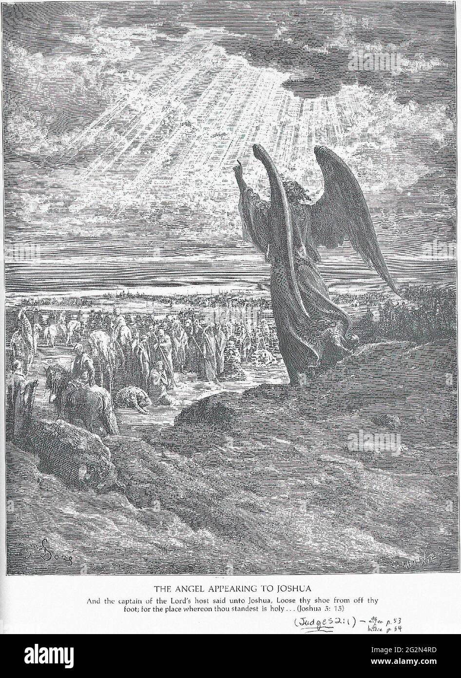 Gustave Doré - an Angel Appears Israelites Stock Photo - Alamy
