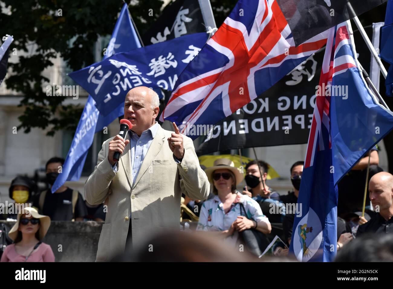 Marble Arch, London, UK. 12th June 2021. Ian Duncan Smith. Rally for ...