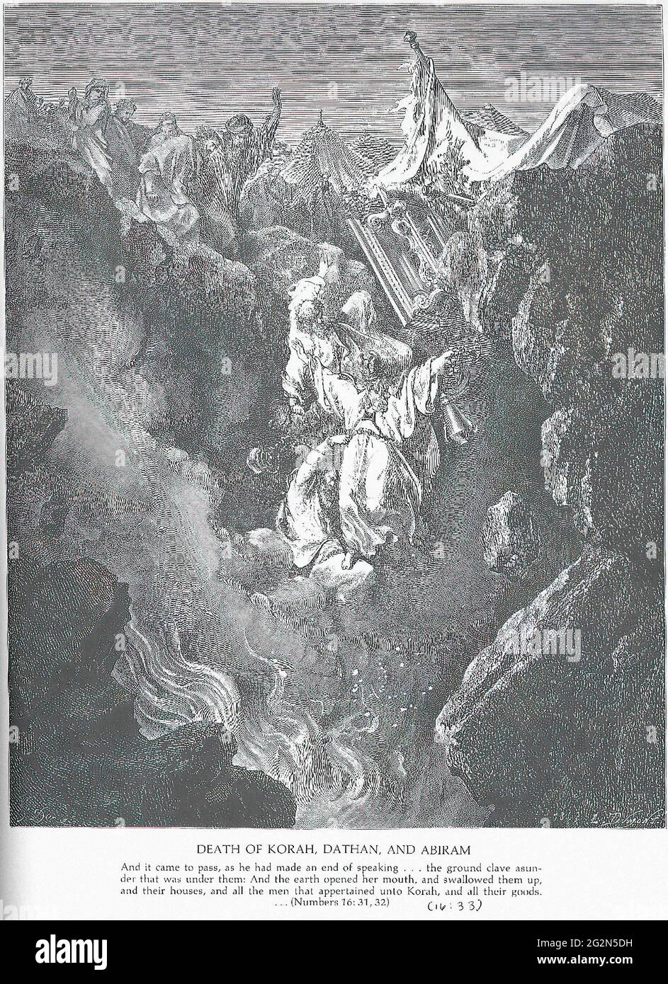 Gustave Doré - Death Korah Dathan Abiram Stock Photo - Alamy
