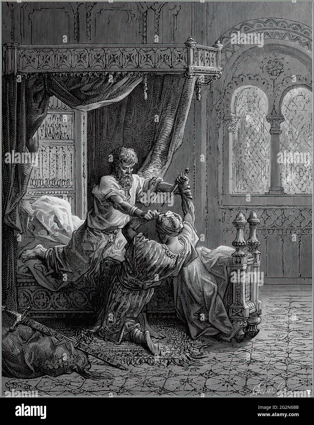 Gustave Doré - Edward I England Kills His Would Be Assassin June 1272 ...