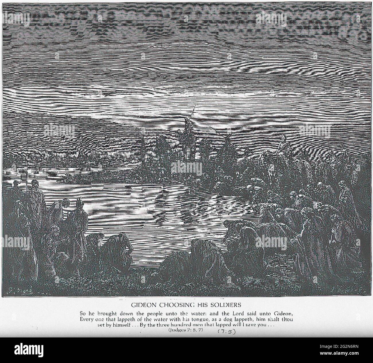 Gustave Doré - Gideon Chooses 300 Soldiers Stock Photo - Alamy