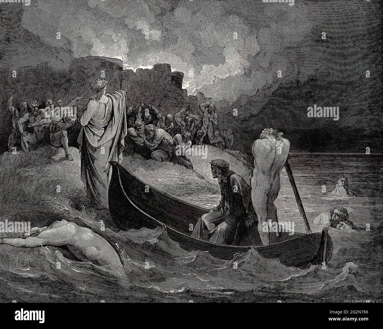 Gustave Doré - Inferno Canto 8 Stock Photo - Alamy