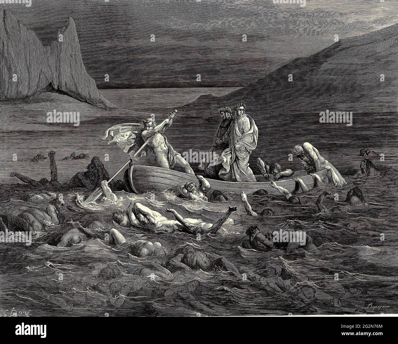 Gustave Doré - Inferno Canto 8 1 Stock Photo - Alamy