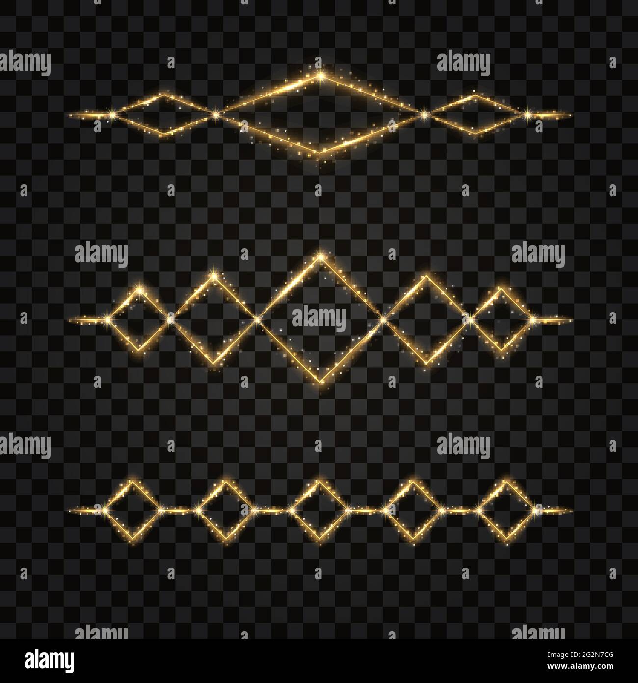 Decorative design elements with gold glow effect. Golden glitter, sparkles, light particles. For ...