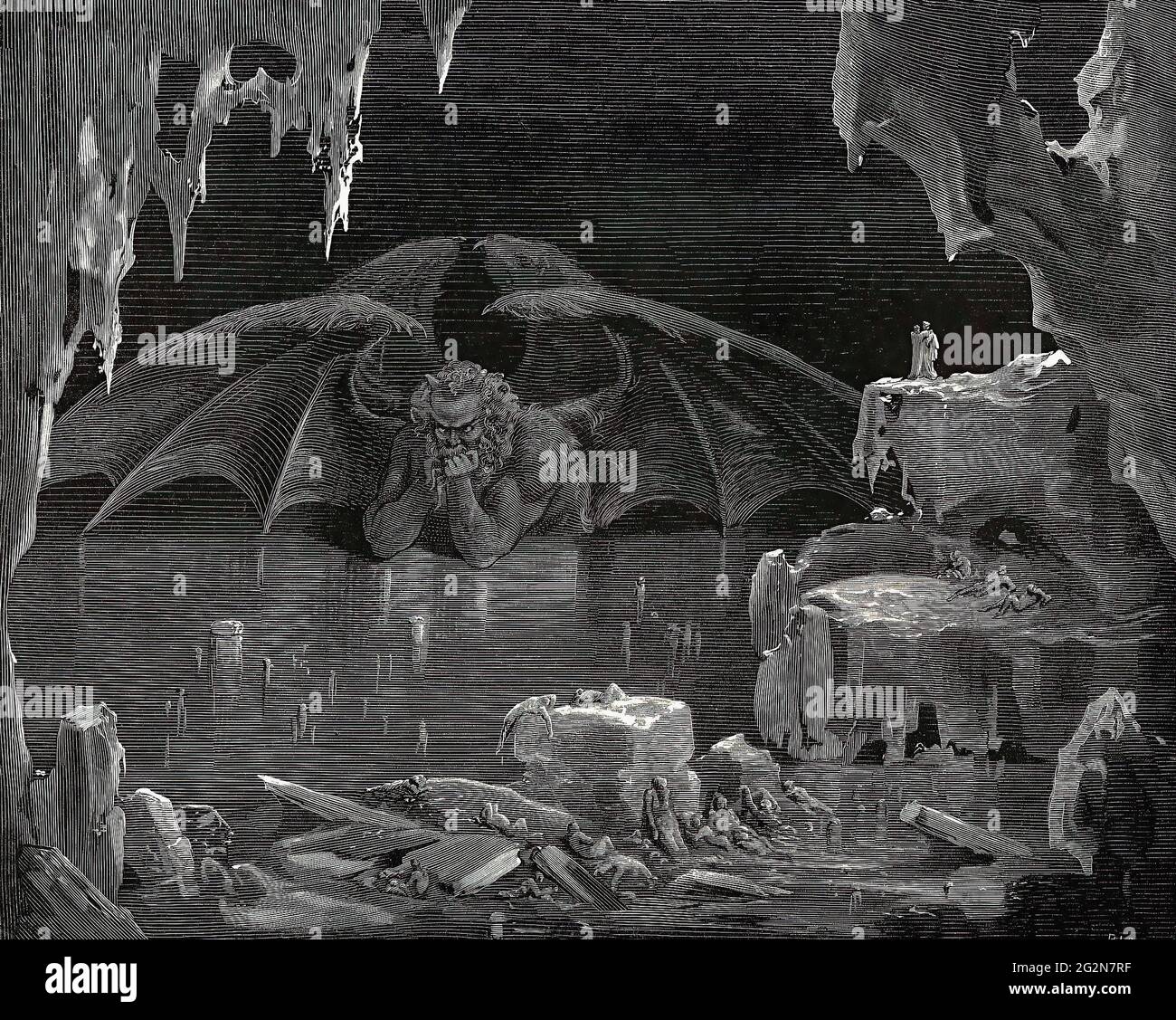 Gustave Doré - Inferno Canto 34 1 Stock Photo - Alamy