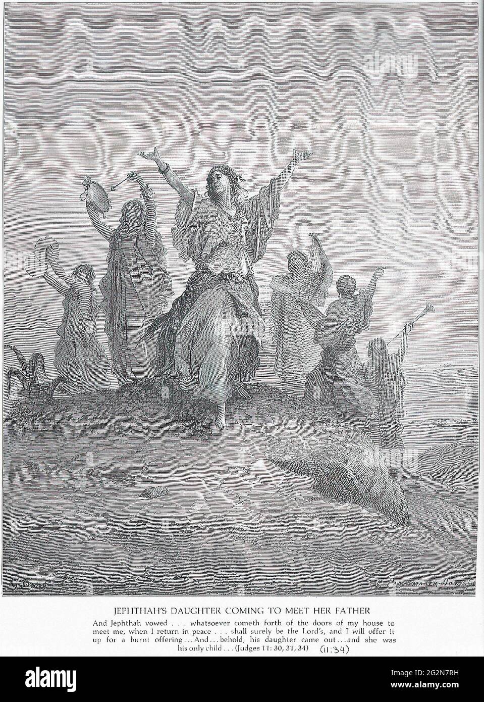 Gustave Doré - Jephthah S Daughter Comes Meet Her Father Stock Photo ...