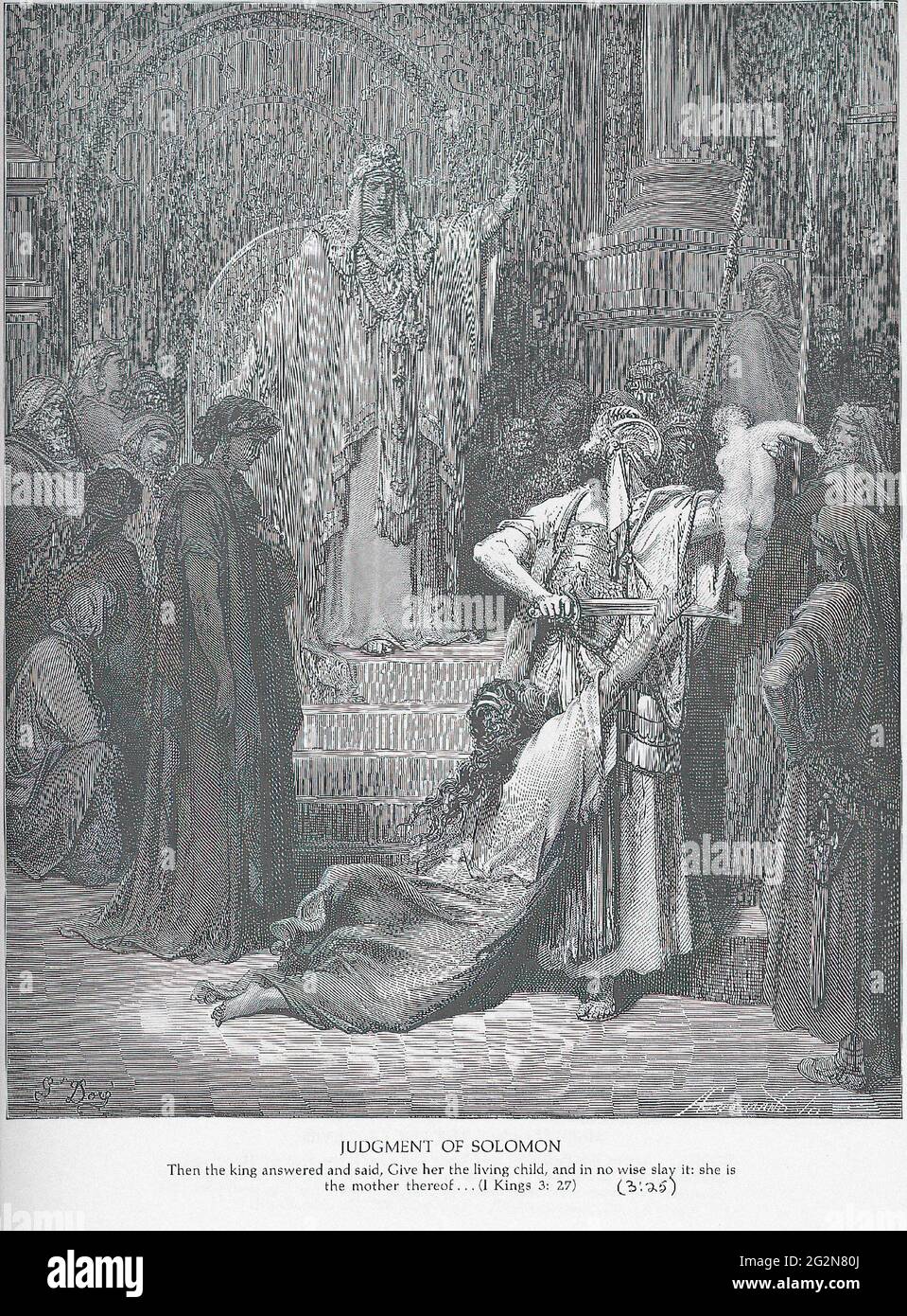 Gustave Doré - Judgment Solomon Stock Photo - Alamy