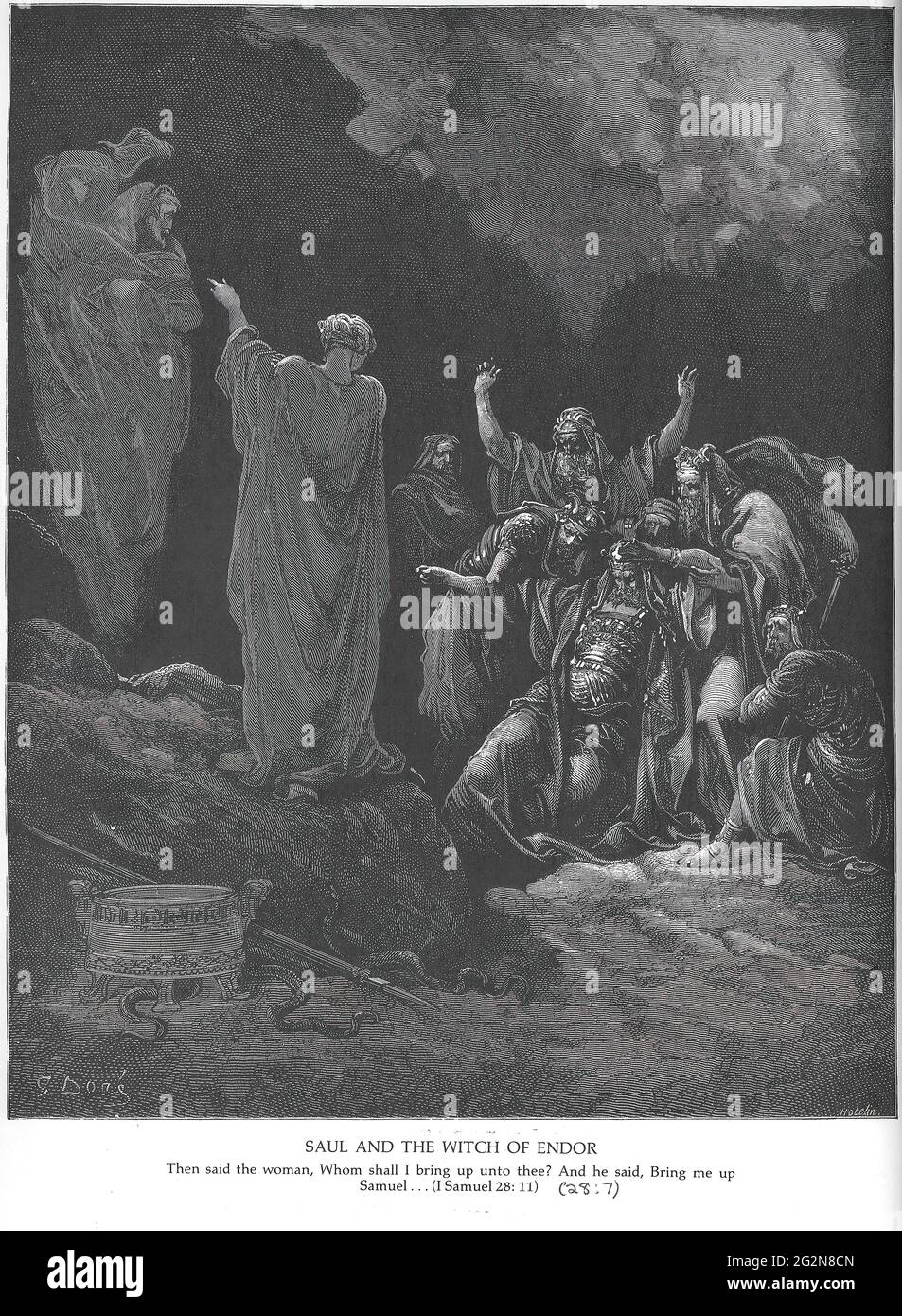 Gustave DorÃ© - Saul Witch Endor 1866 Stock Photo - Alamy