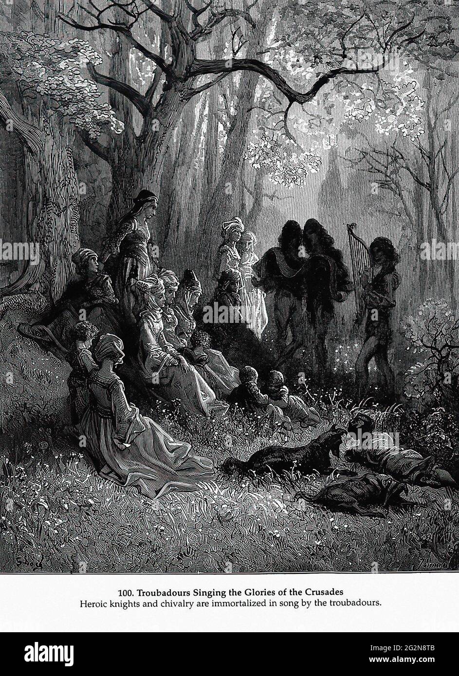 Gustave Doré - Troubadours Singing Glories Crusades Stock Photo - Alamy