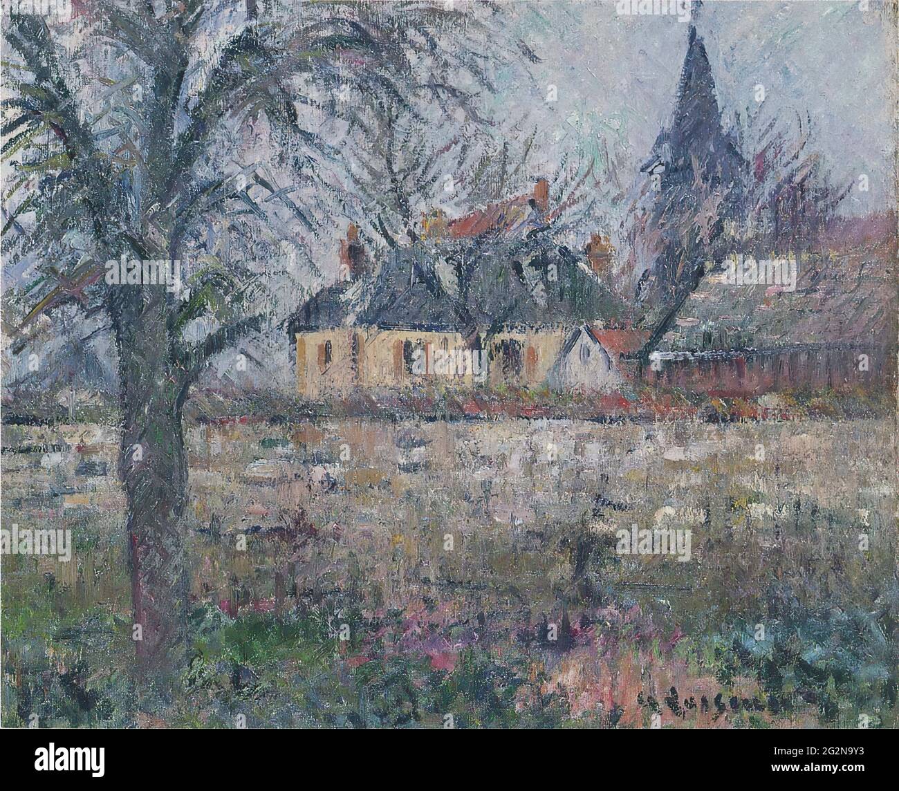 Gustave Loiseau (1865-1935) - House Monsieur Irvy near Vaudreuil Stock ...