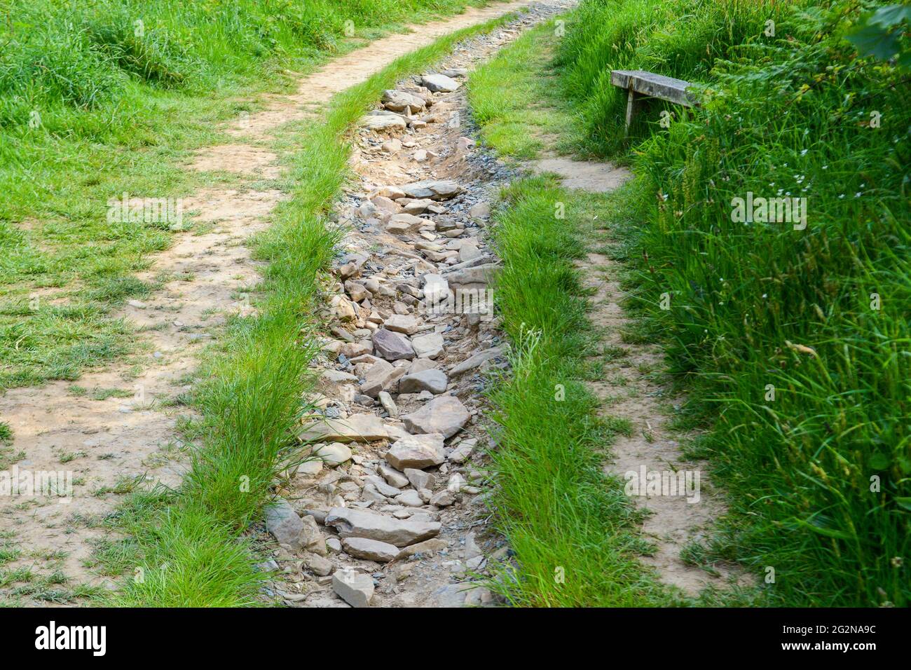 Scenic cycle or walking route along a countryside path Stock Photo - Alamy