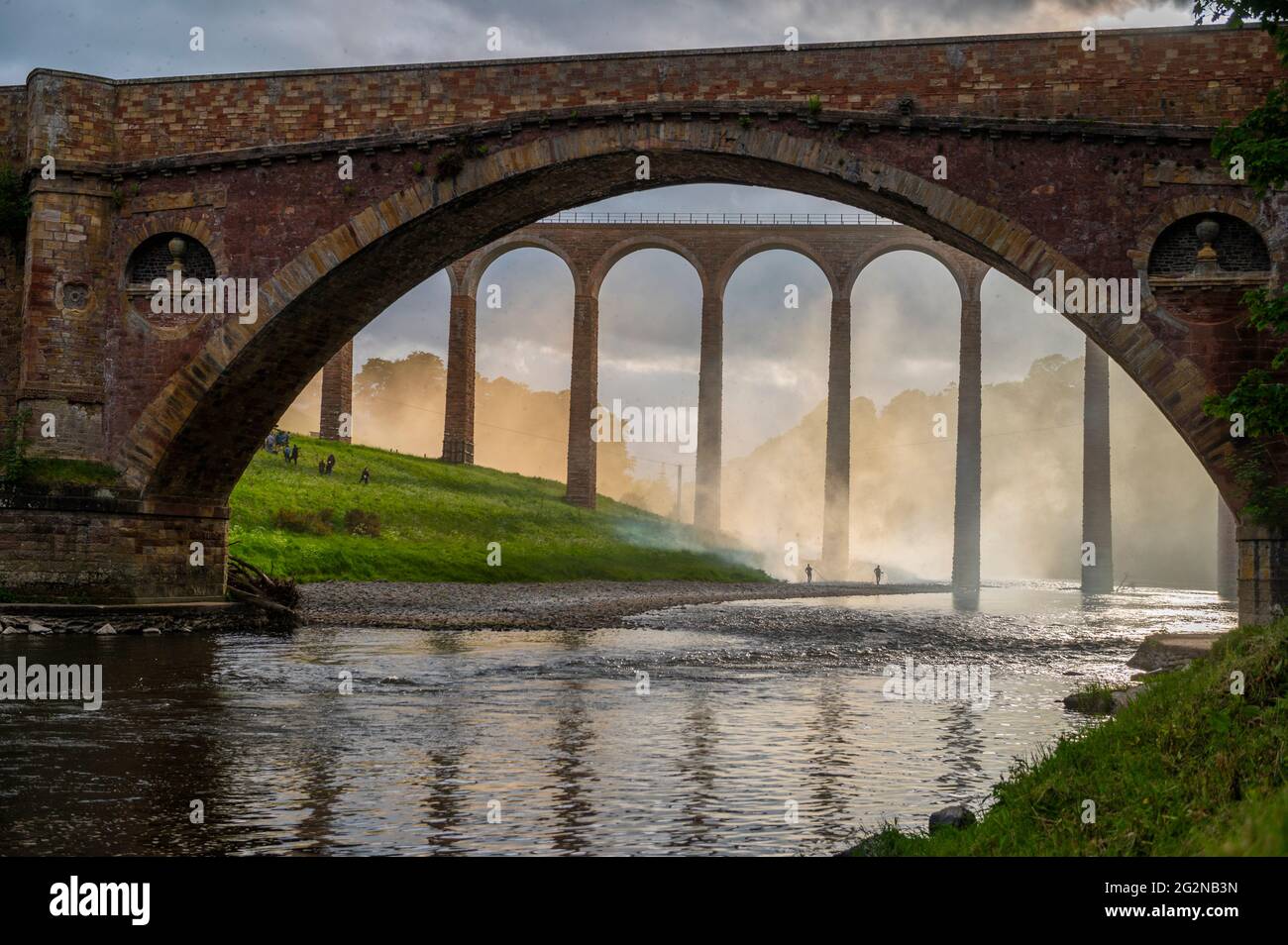 Leaderfoot Viaduct, Scottish Borders, UK. 11th June, 2021. UK. Harrison ...