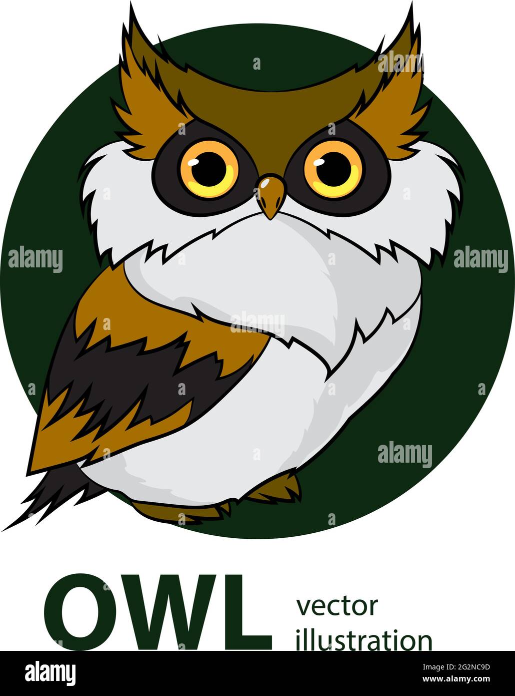 Owl, vector illustration on white background Stock Vector Image & Art ...