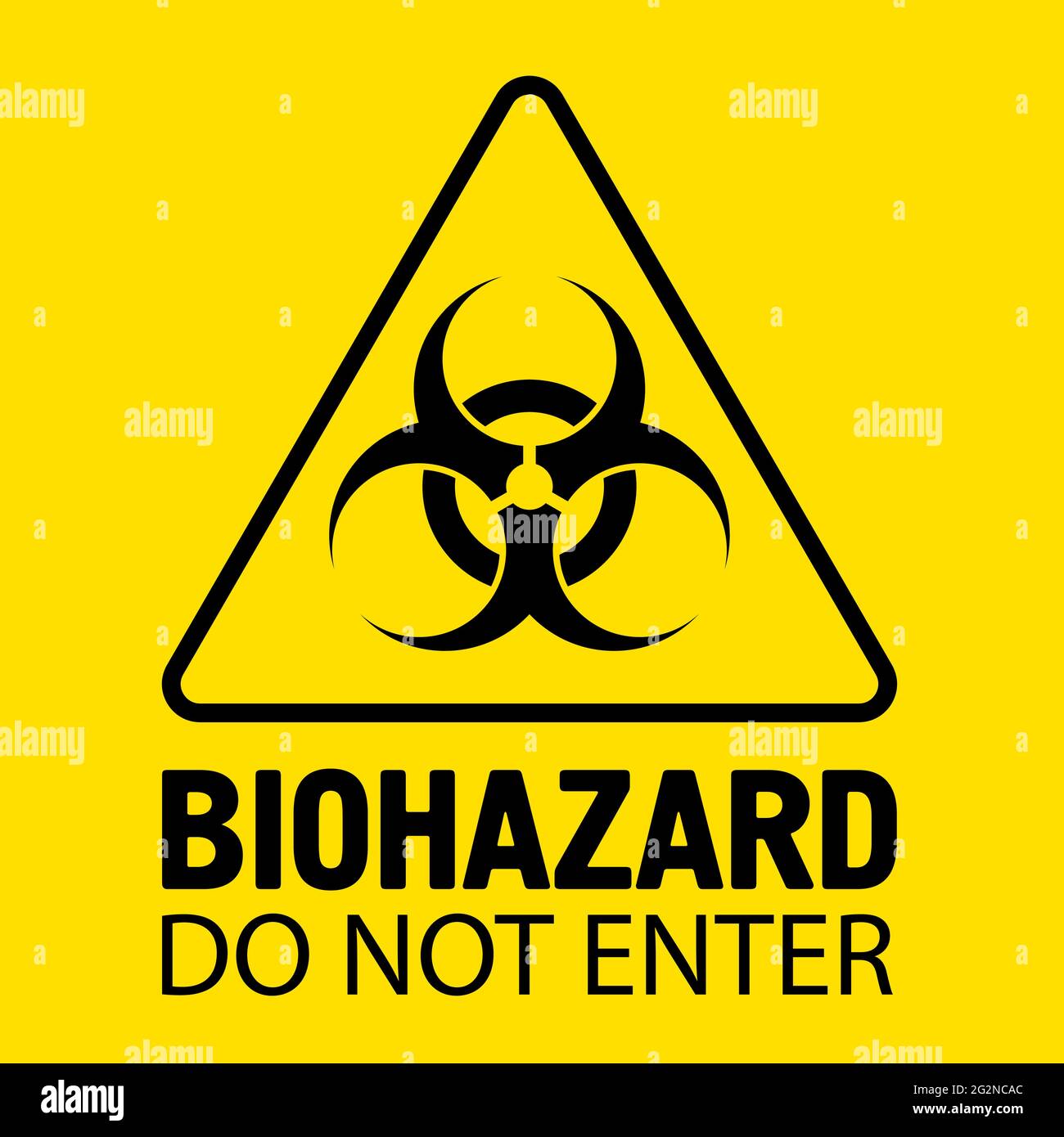 Biohazard sign. Danger symbol. Do not enter. Vector flat icon Stock ...