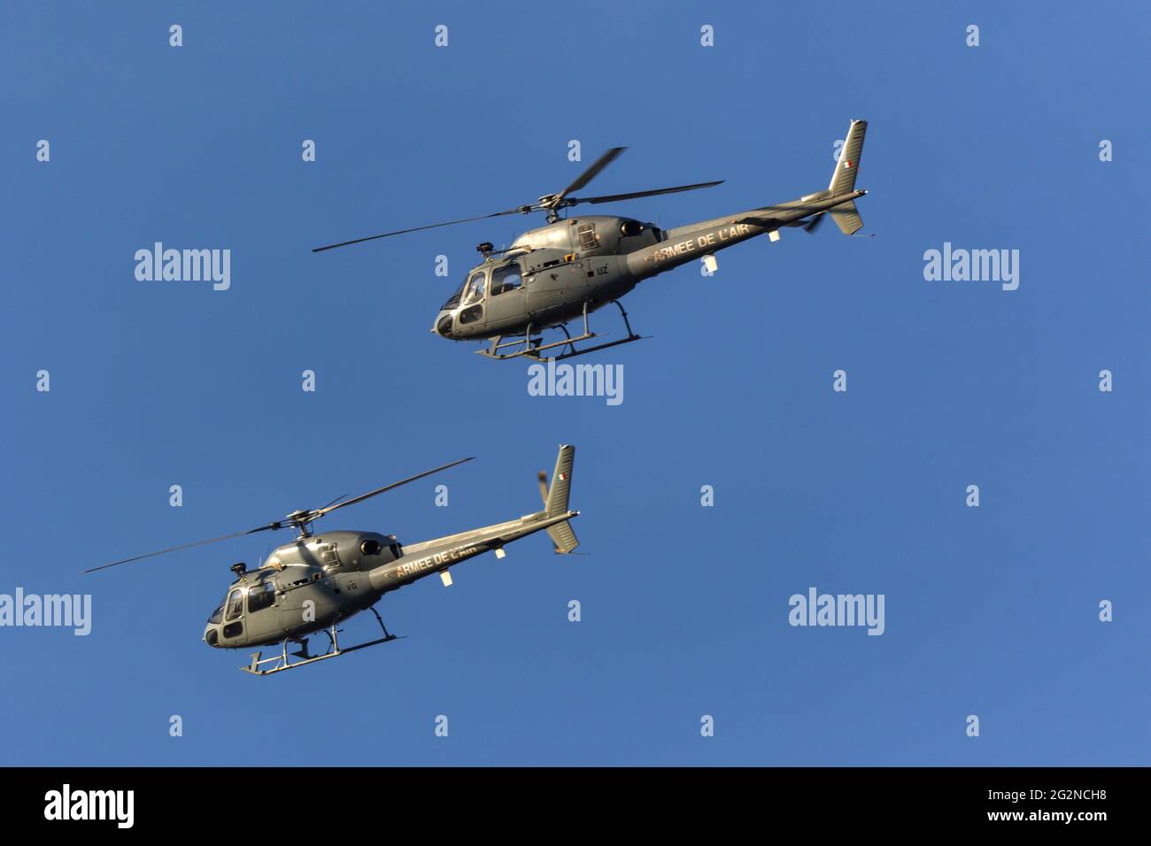French Air Force helicopter on patrol Stock Photo - Alamy