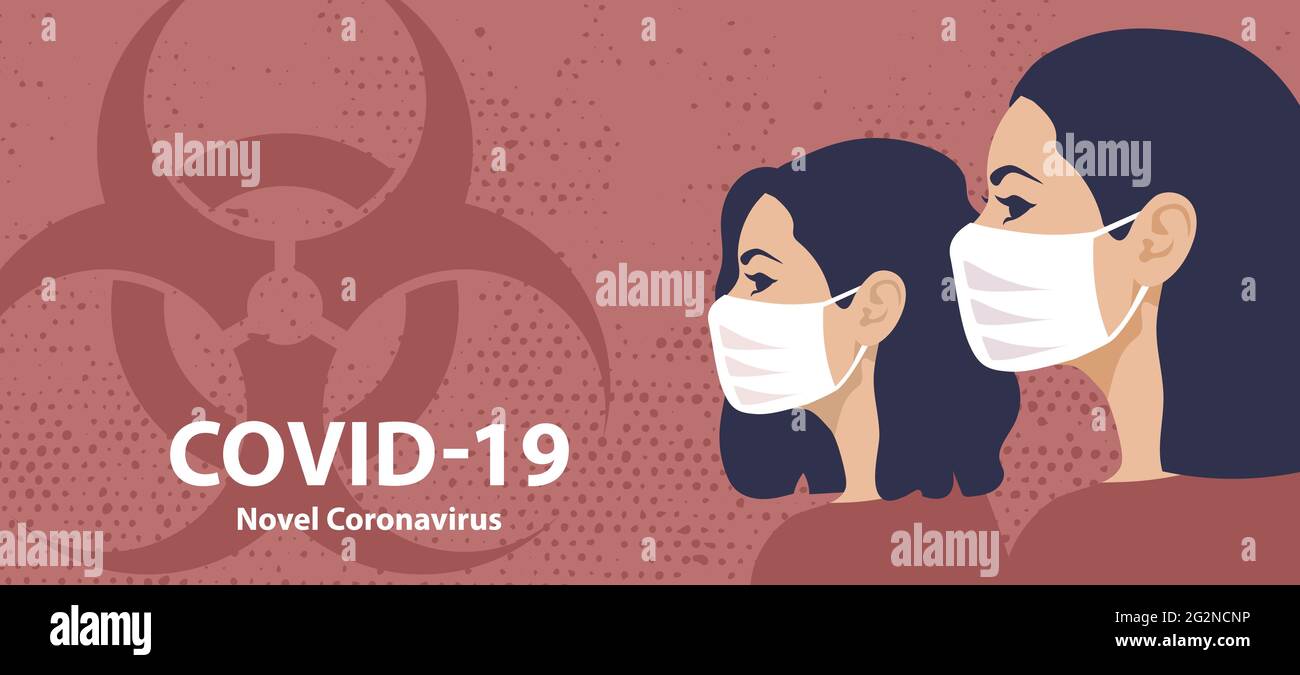 Novel coronavirus 2019-ncov pandemic. Covid-19 epidemy. Woman in ...