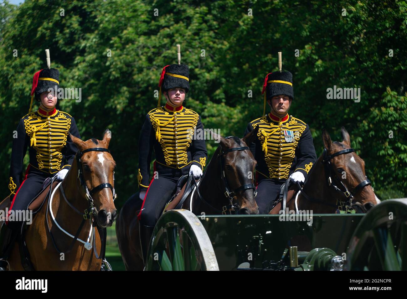Windsor, Berkshire, UK. 12th June, 2021. The Kings’s Troop Royal Horse ...