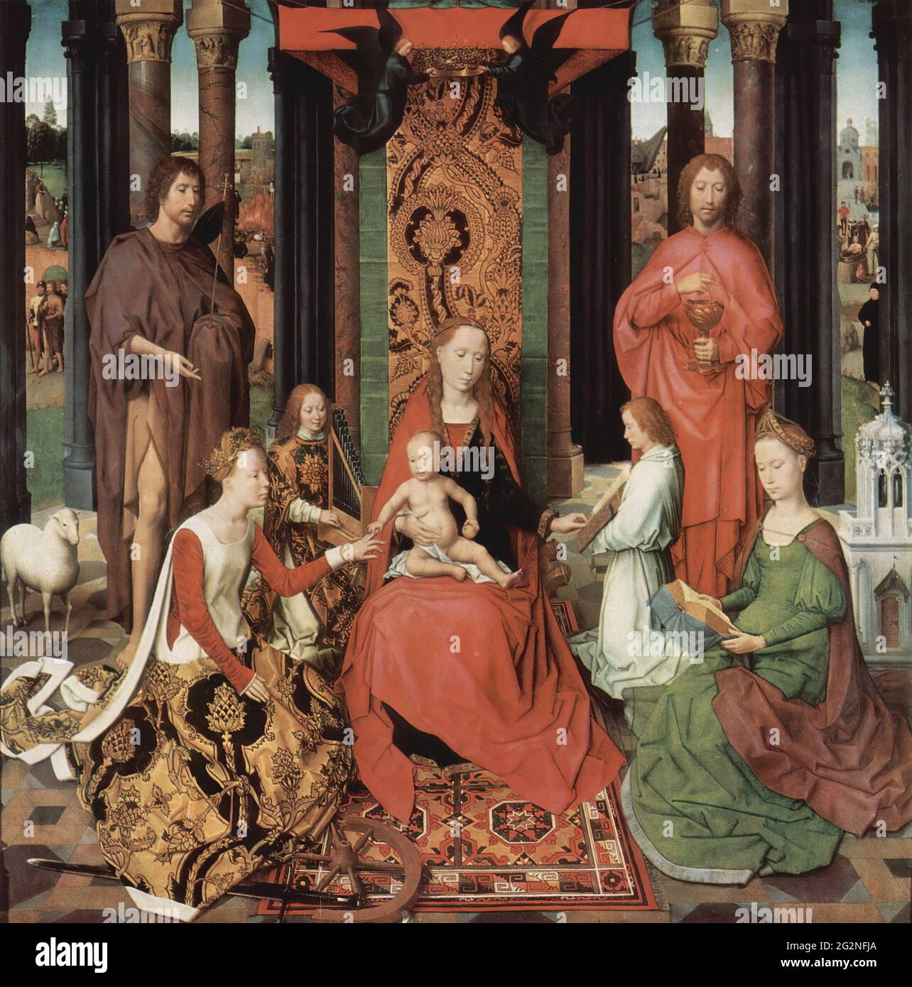 Hans Memling - Central Panel Triptych St John Baptist St John Evangelist 1479 Stock Photo - Alamy