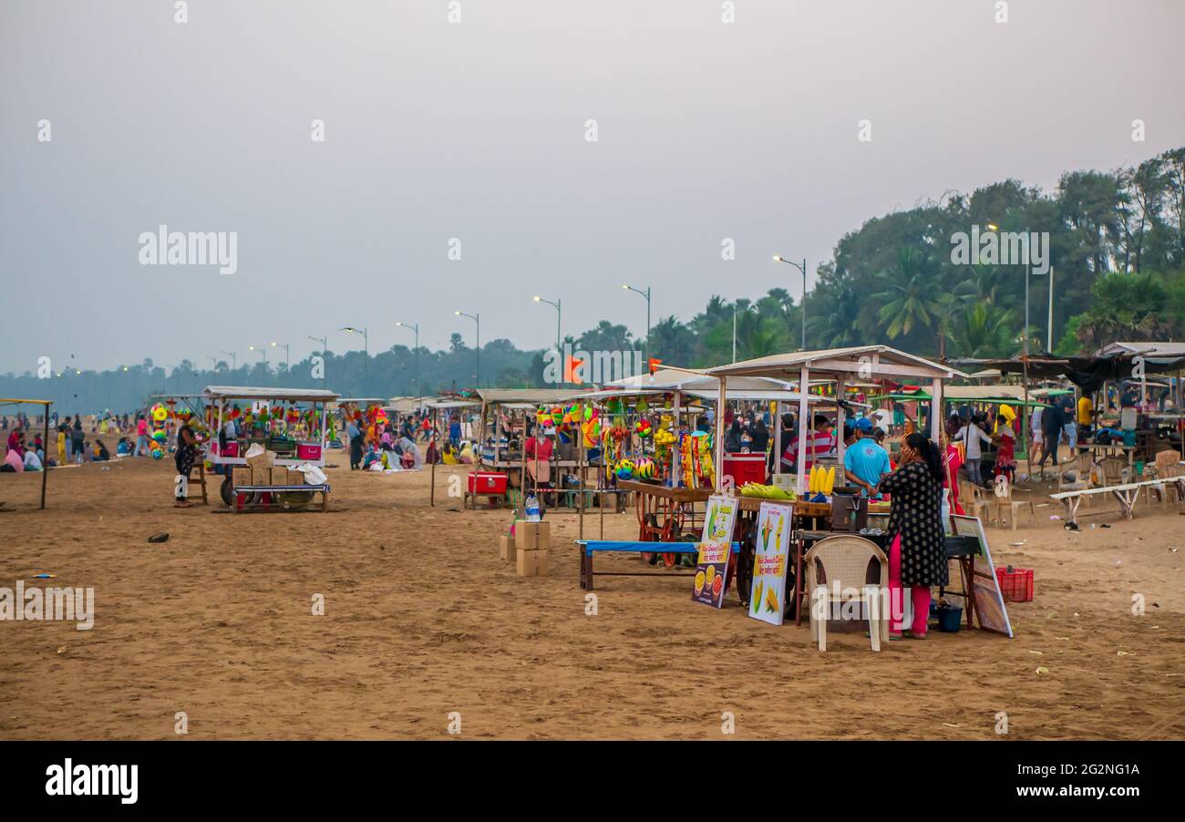 MUMBAI, INDIA - December 30, 2021: Hawkers selling street snacks and ...