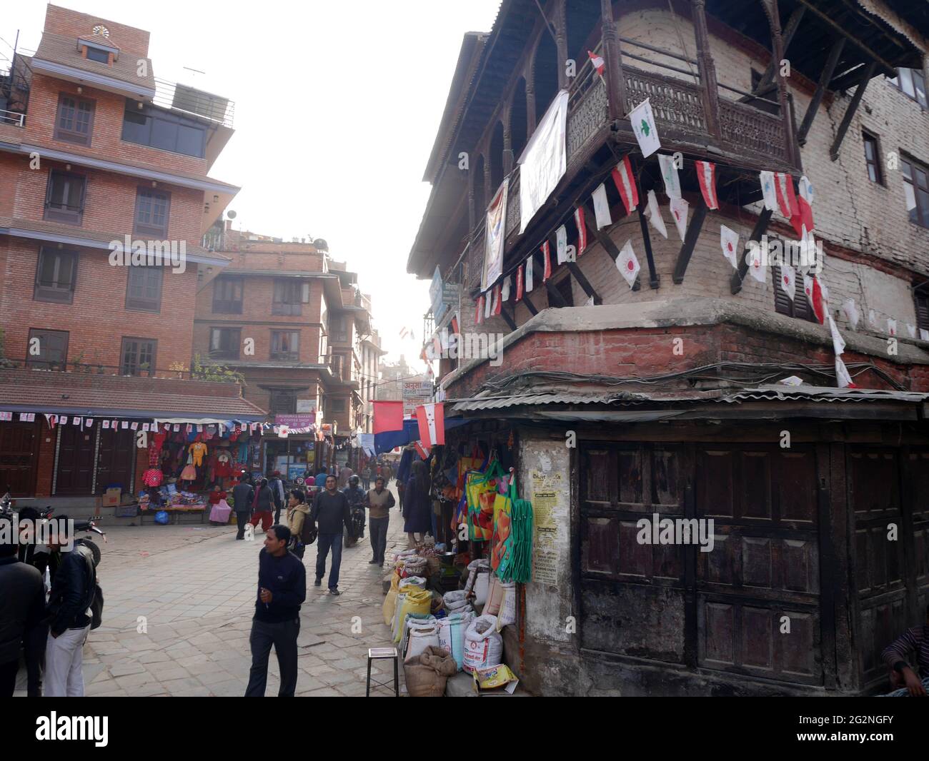 View landscape cityscape and local life lifestyle of nepali with ...