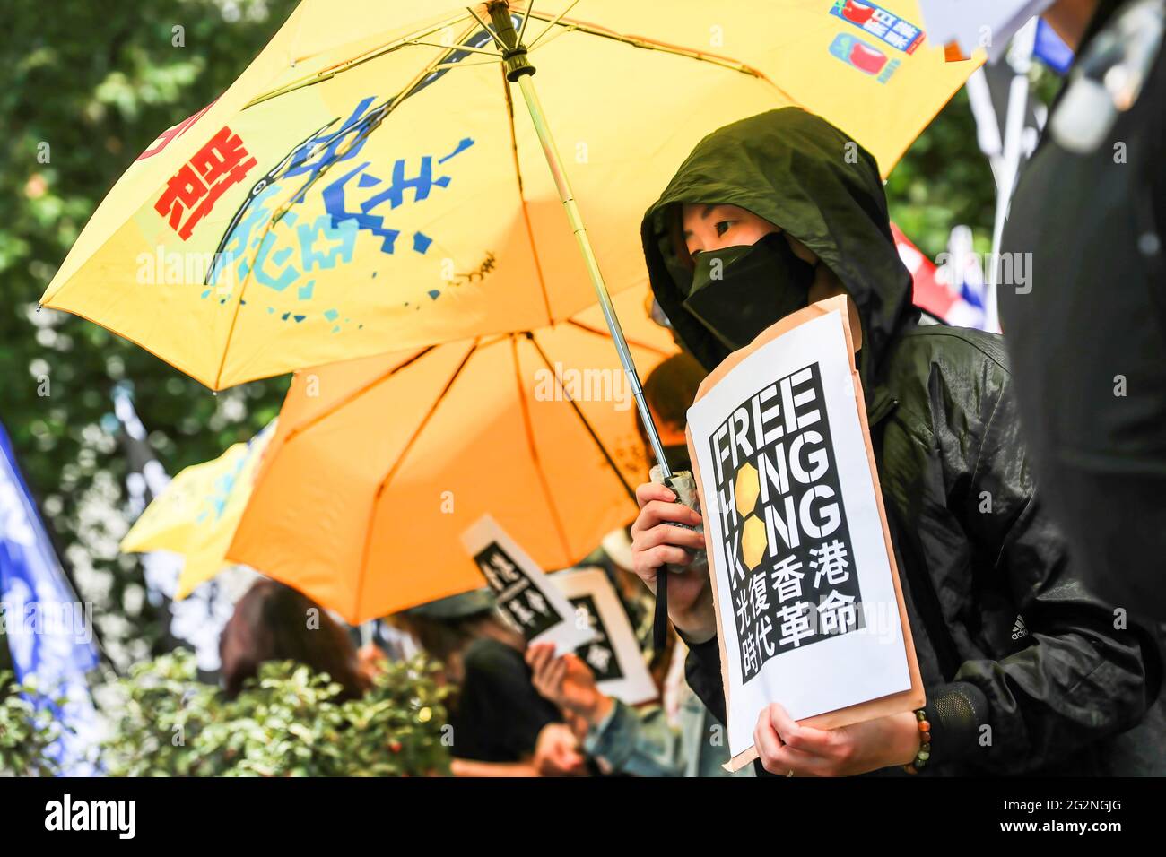 The yellow umbrella hong kong poster hi-res stock photography and ...