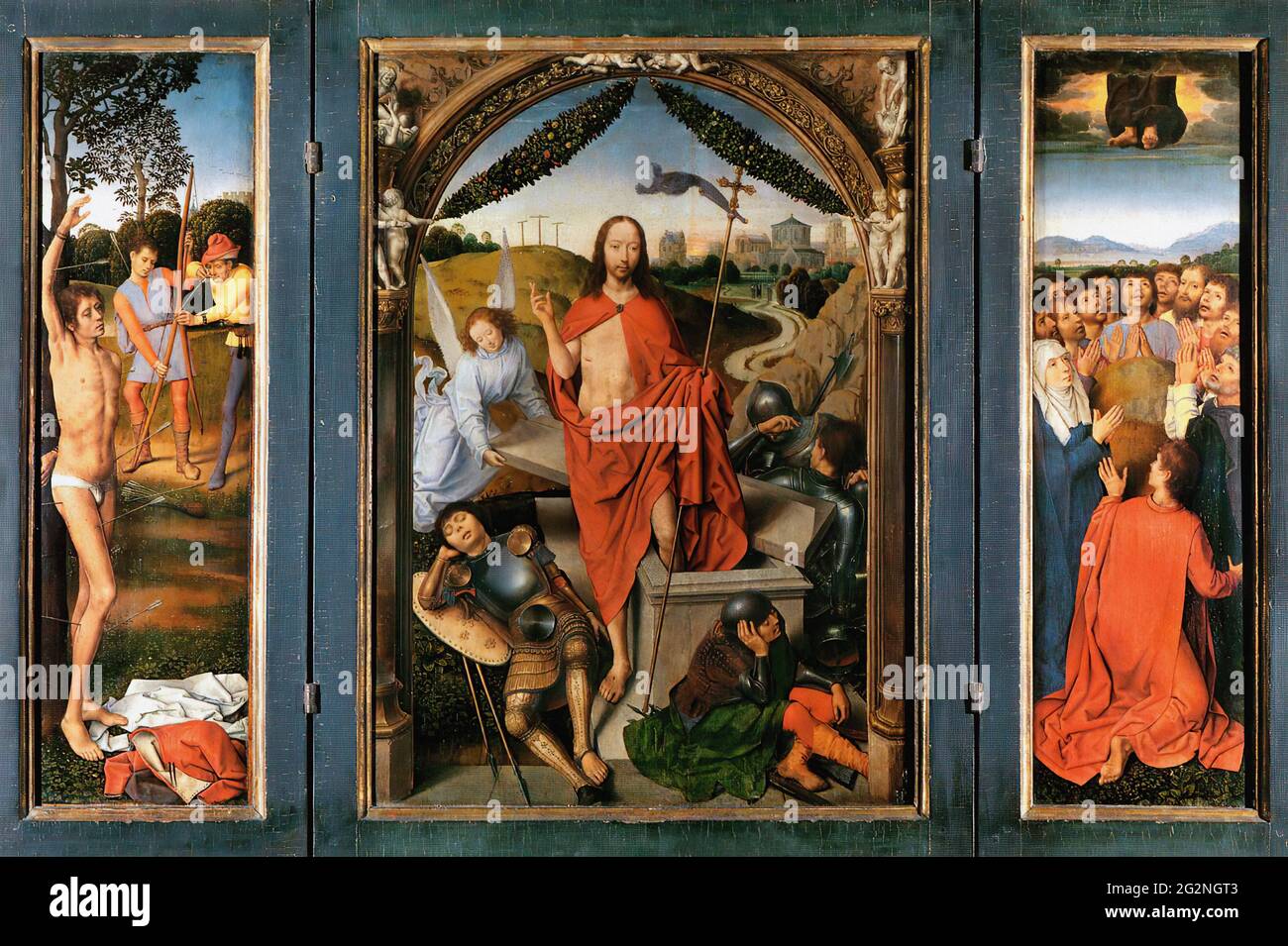 Hans Memling - Resurrection Central Panel Triptych Resurrection 1490 Stock Photo - Alamy