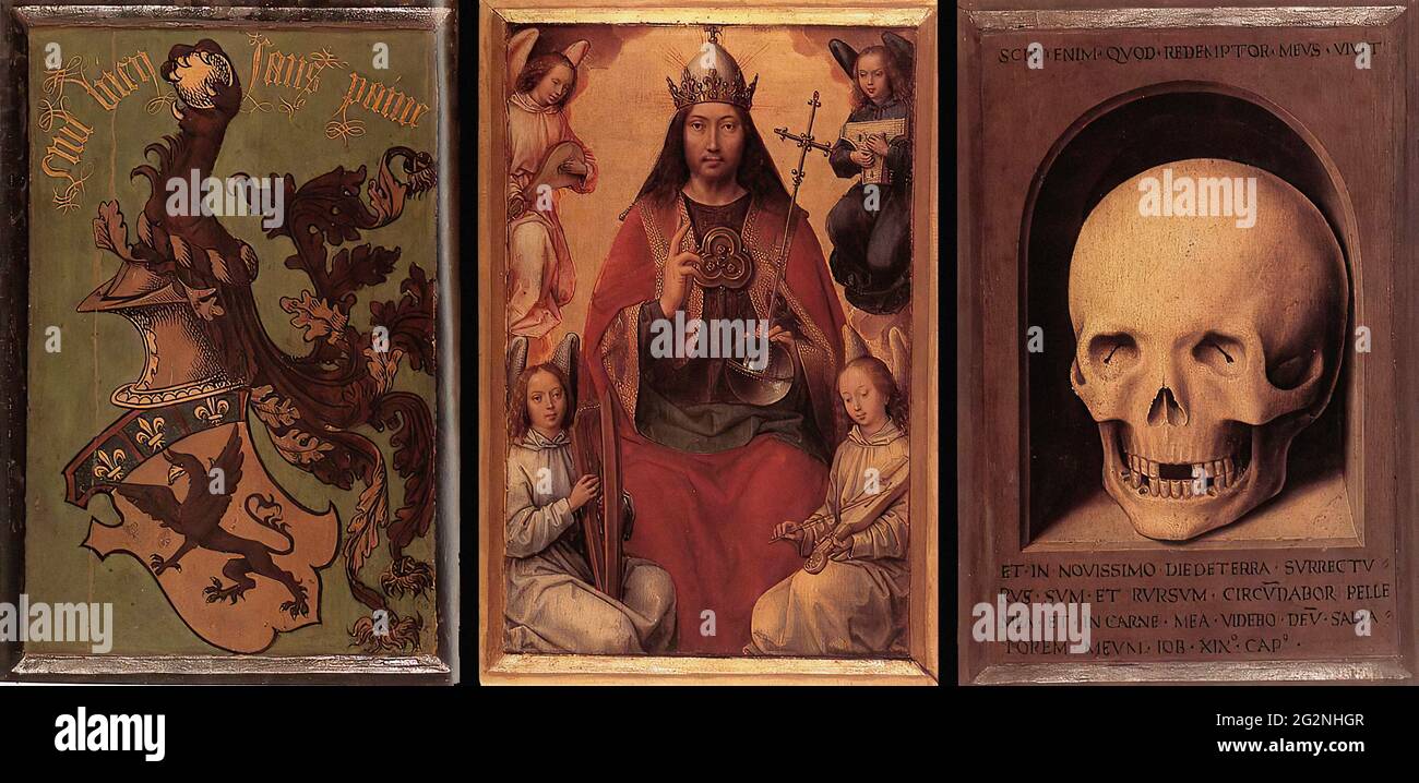 Hans Memling - Triptych Earthly Vanity Divine Salvation C 1485 Stock Photo - Alamy