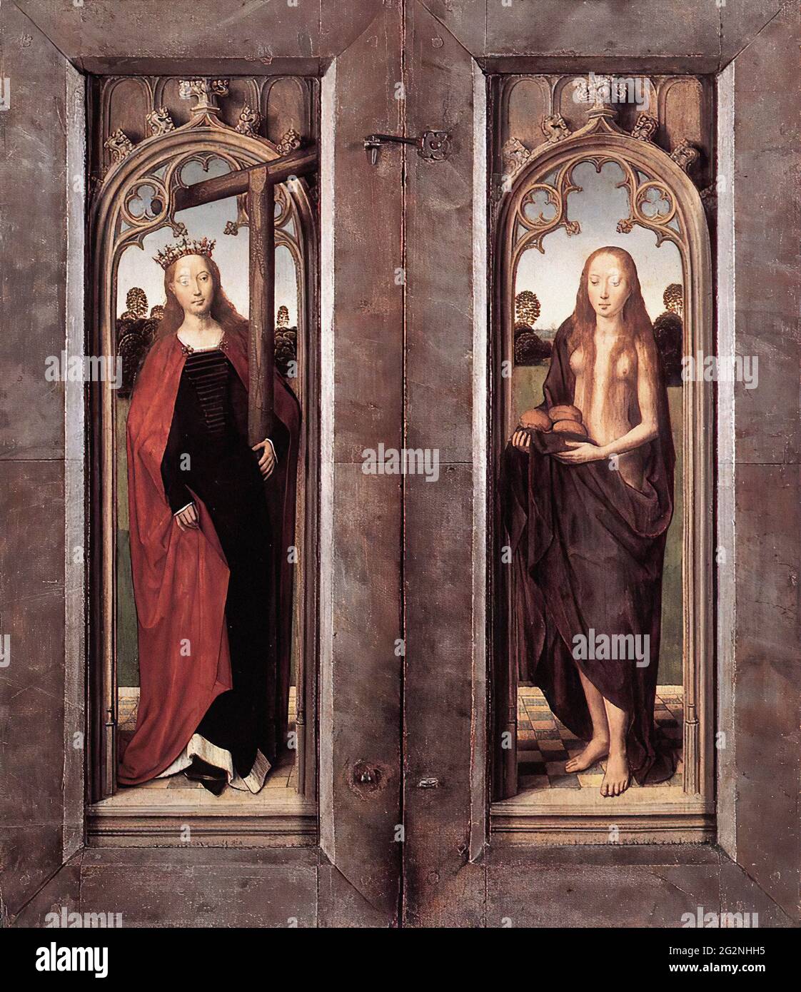 Hans Memling - Triptych Adriaan Reins Closed Stock Photo - Alamy