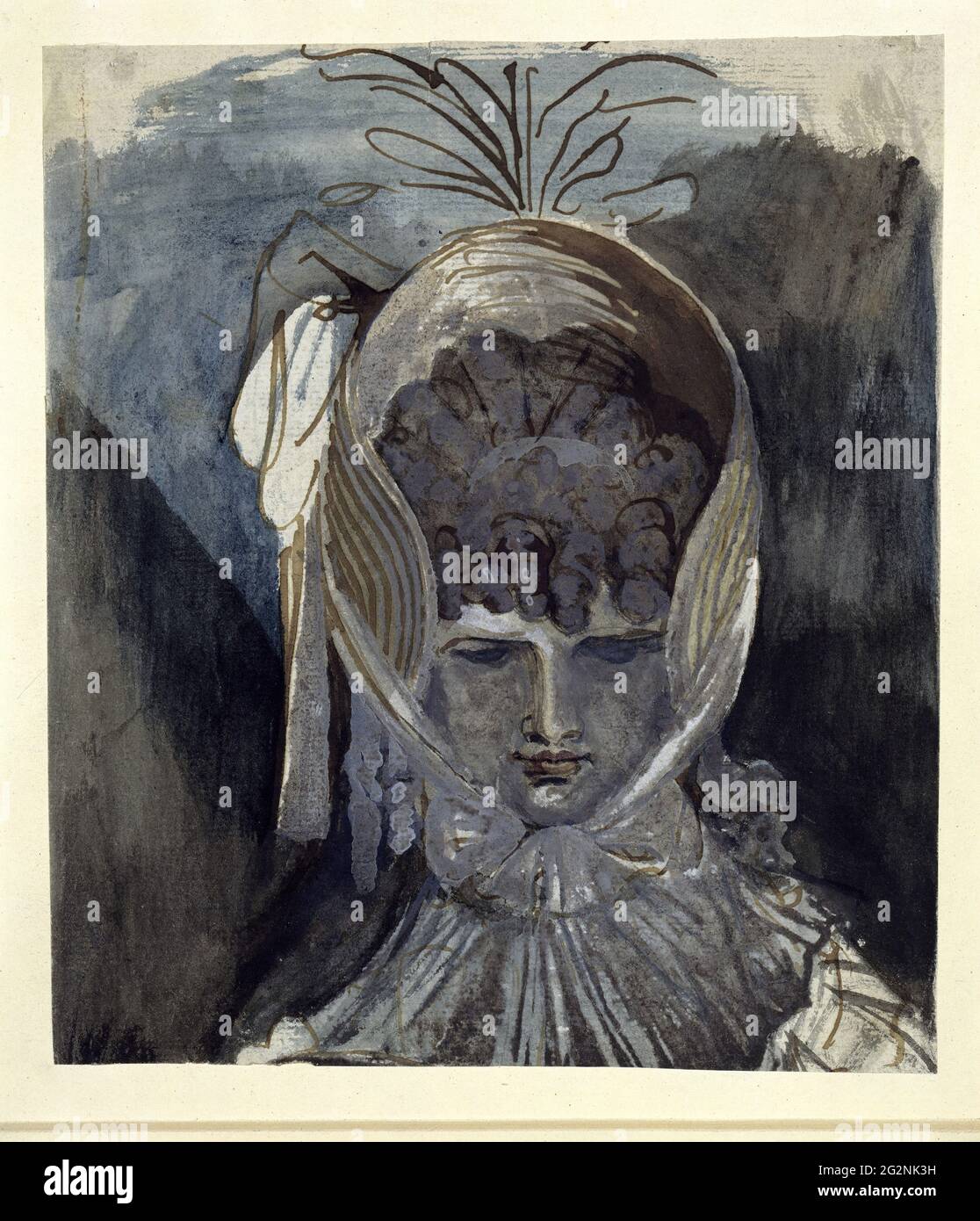 Henri Fuseli - Bust Portrait of a Woman with Bonnet Stock Photo - Alamy