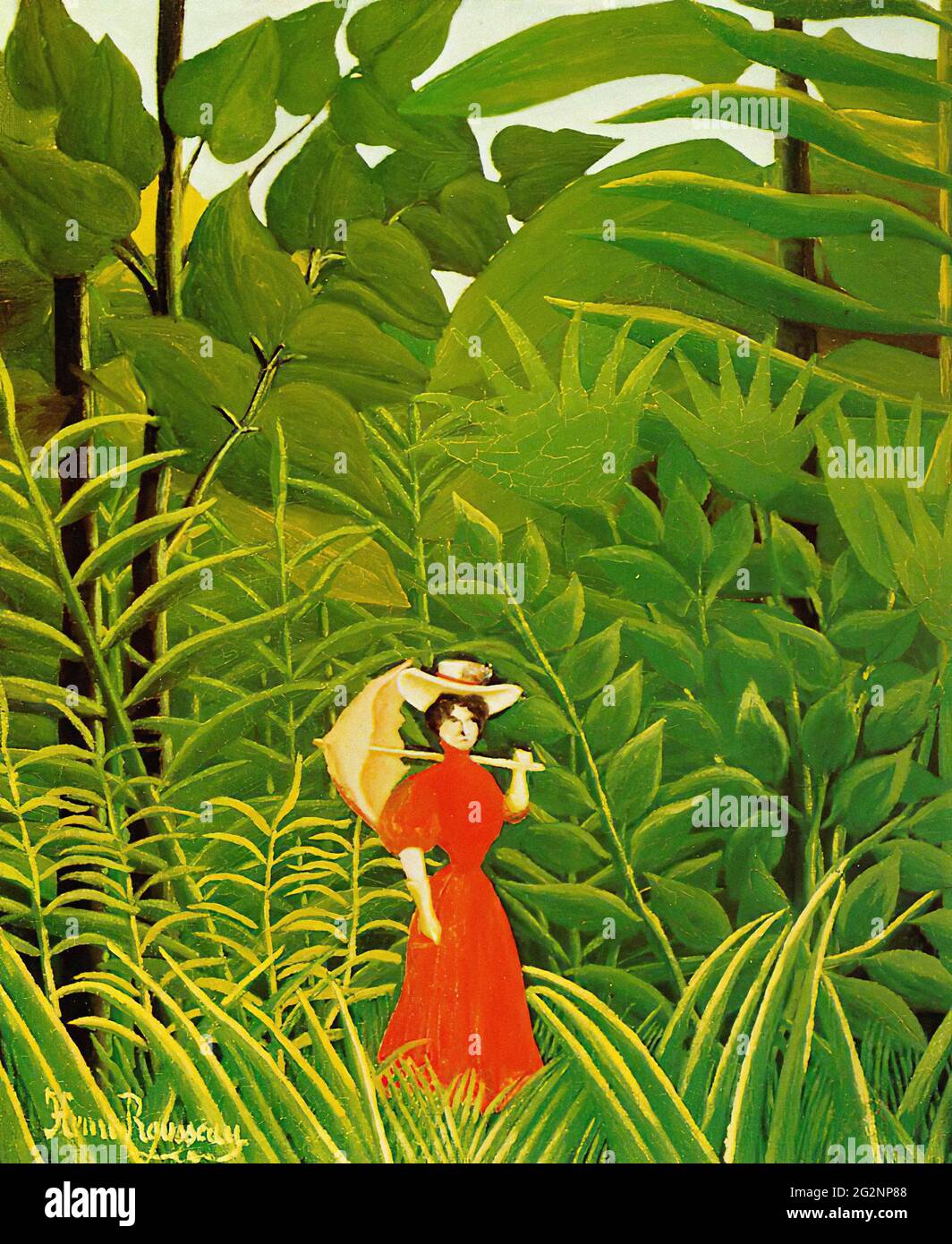 Henri Rousseau a.K.a Le Douanier Rousseau - Woman Red Forest C 1907 ...