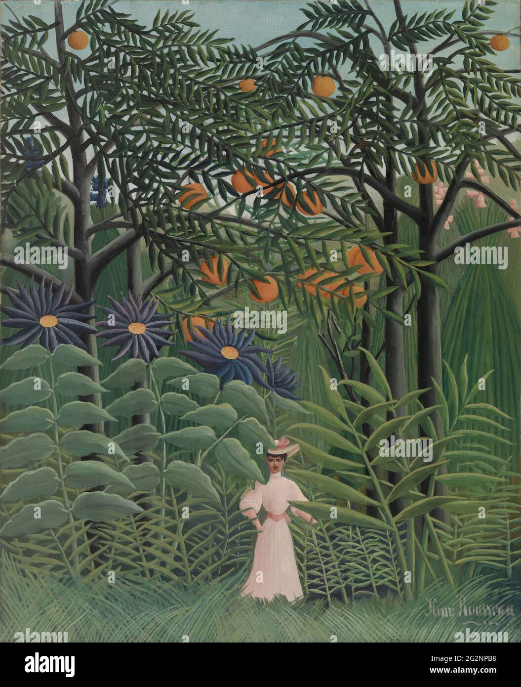 Henri Rousseau a.K.a Le Douanier Rousseau - Woman Walking in an Exotic ...
