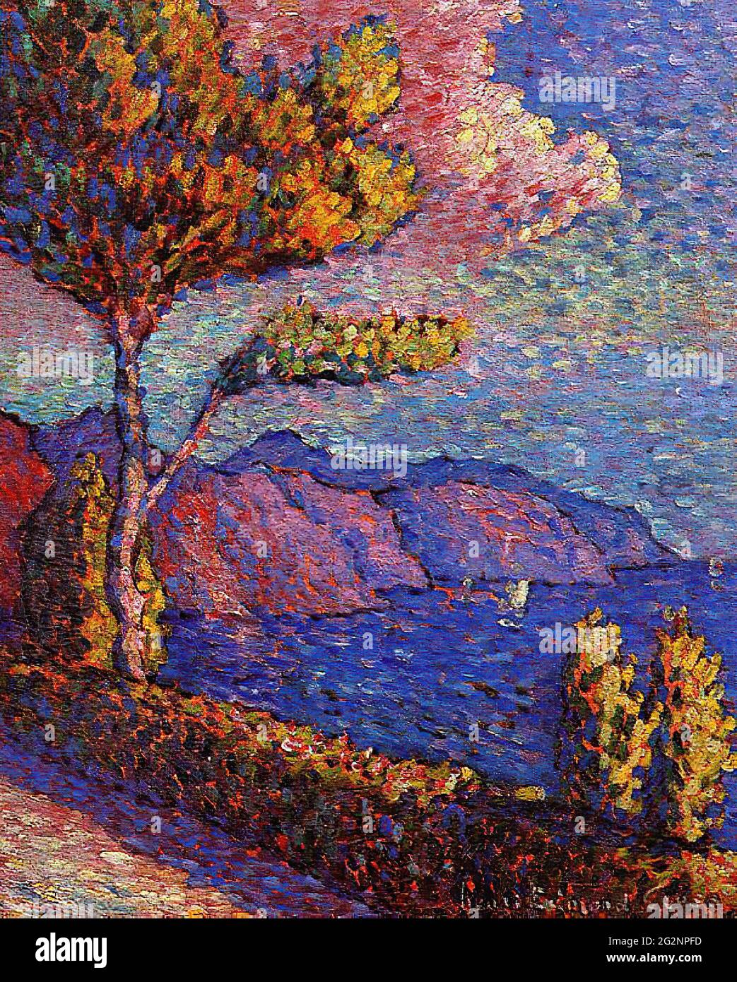 Henri-Edmond Cross (1856-1910) - Canal near St Tropez Stock Photo - Alamy