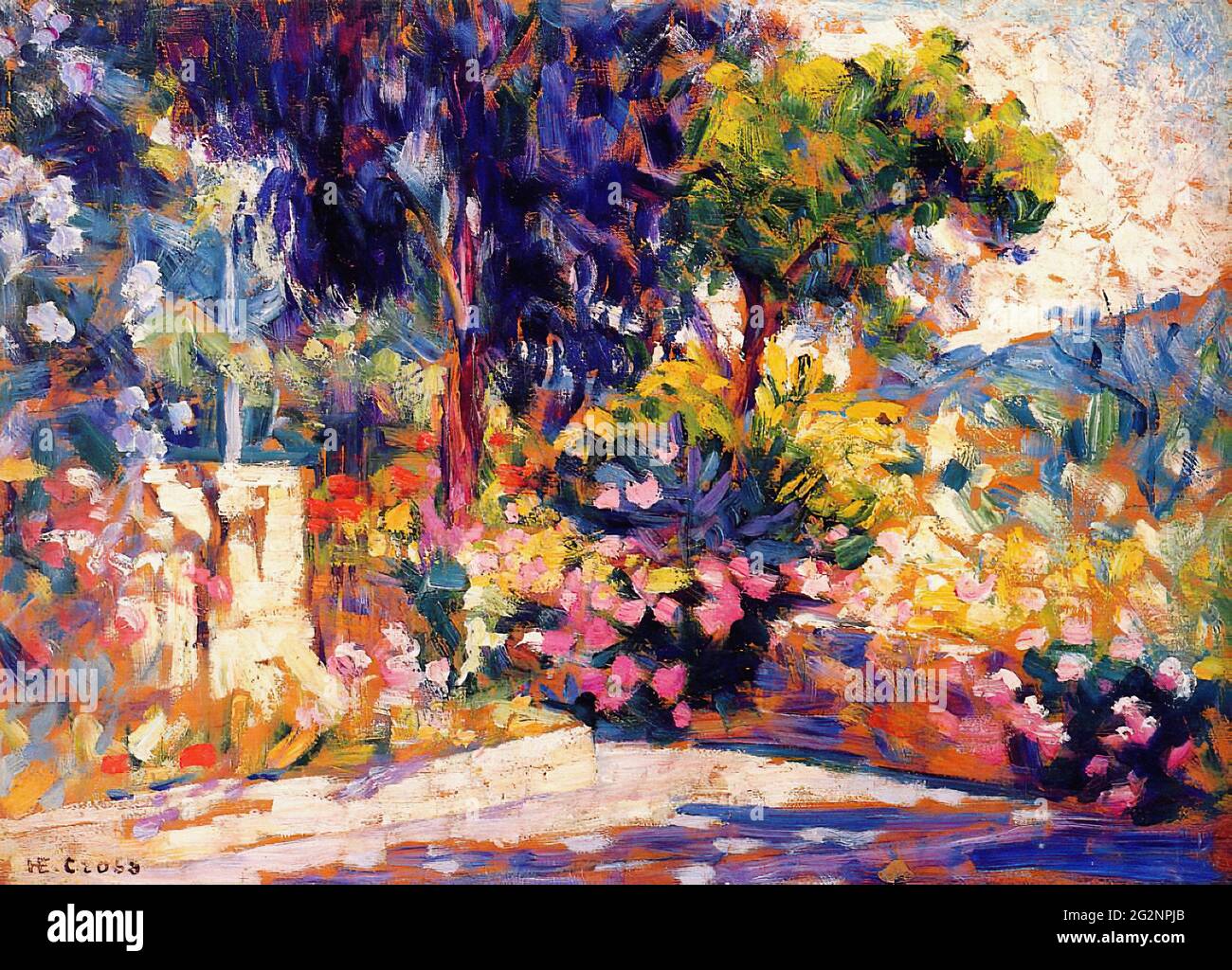 Henri-Edmond Cross (1856-1910) - Flowered Terrace 1905 Stock Photo - Alamy
