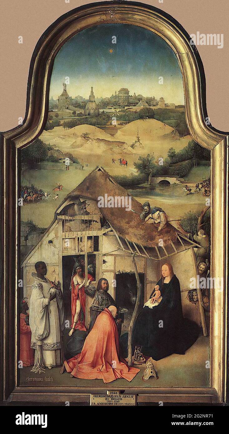 Hieronymus Bosch - Adoration Magi 1 1510 Stock Photo - Alamy