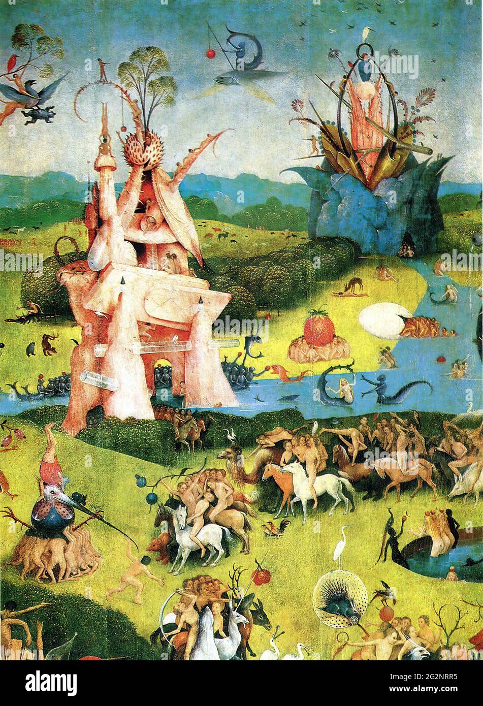 Hieronymus Bosch - Garden Earthly Delights 1 Stock Photo - Alamy