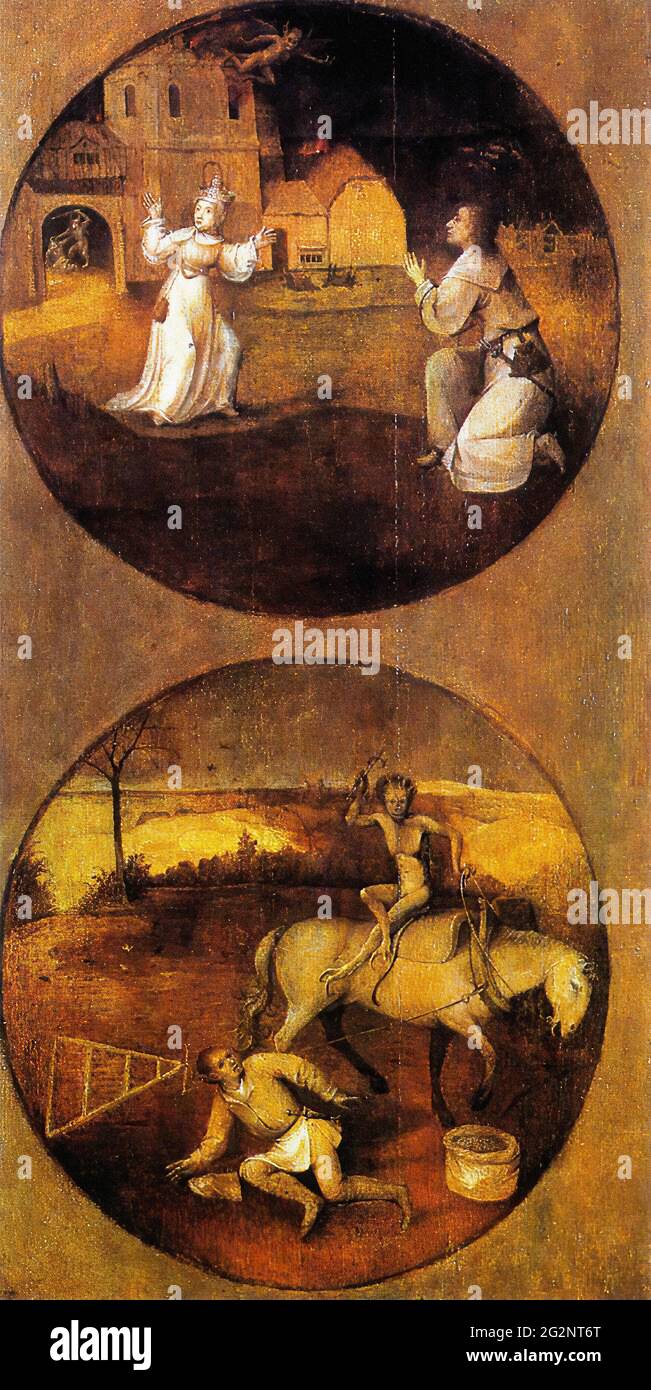 Hieronymus Bosch - Mankind Beset Devils Reverse Rebel Angels Panel 1504 ...