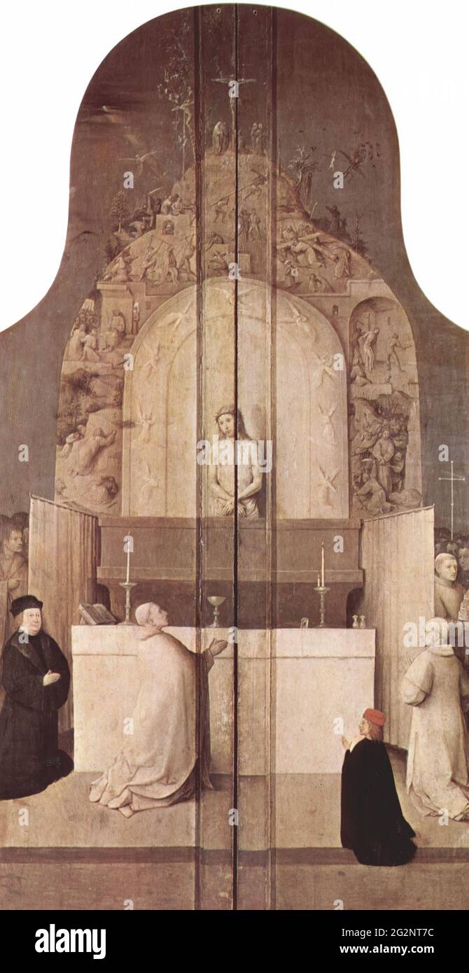 Hieronymus Bosch - Legend Mass St Gregory C 1495 Stock Photo - Alamy