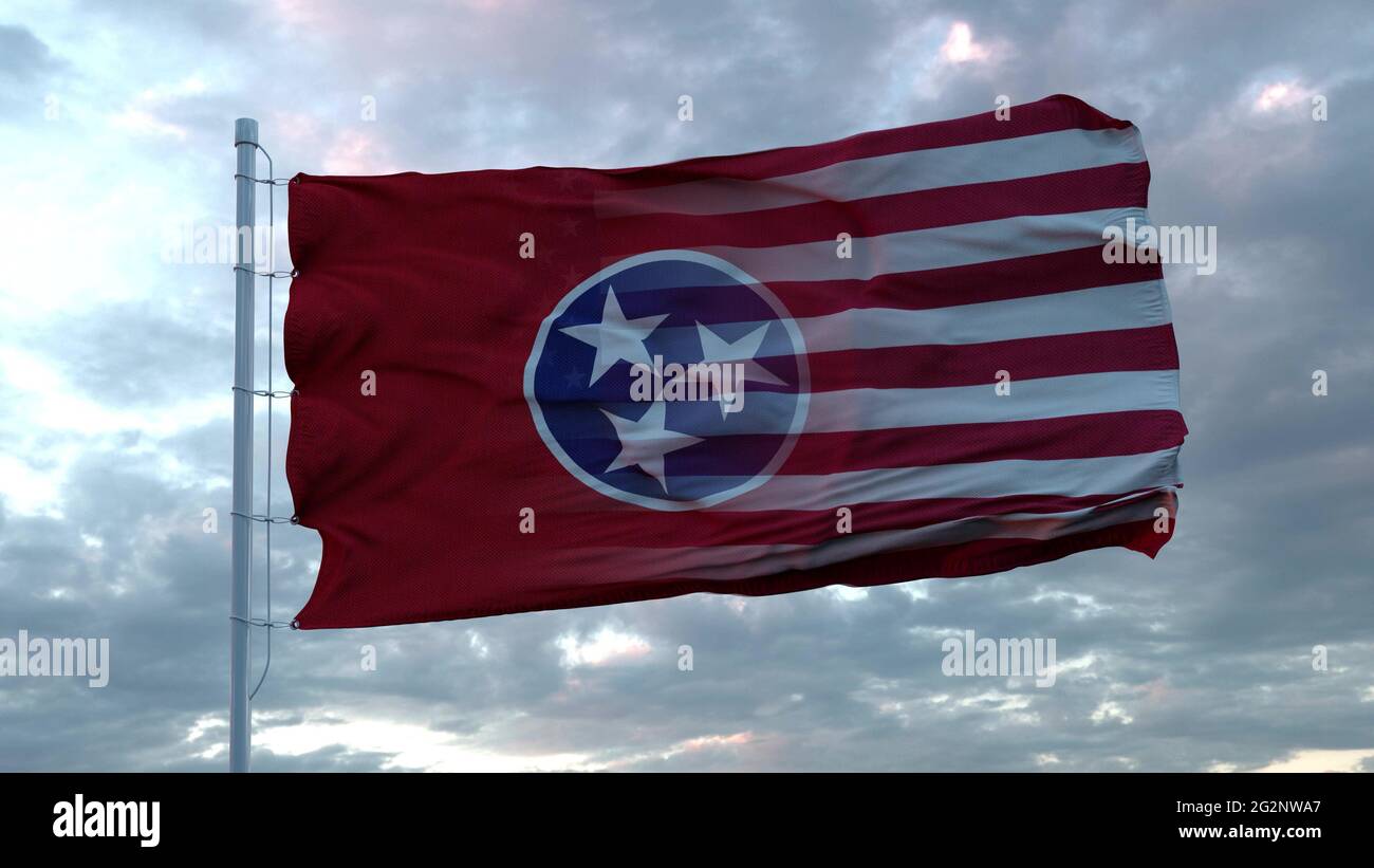 Usa tennessee mixed flag waving hi-res stock photography and images - Alamy