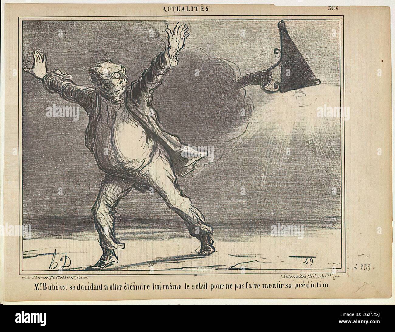 Honoré Victorin Daumier - Jacques Babinet 1 C 1858 Stock Photo - Alamy