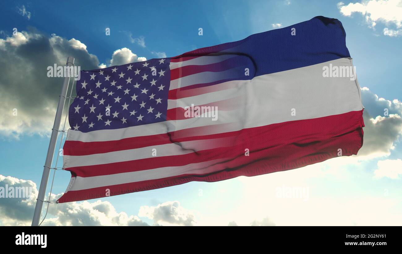 Flag of USA and Mississippi state. USA and Mississippi Mixed Flag ...