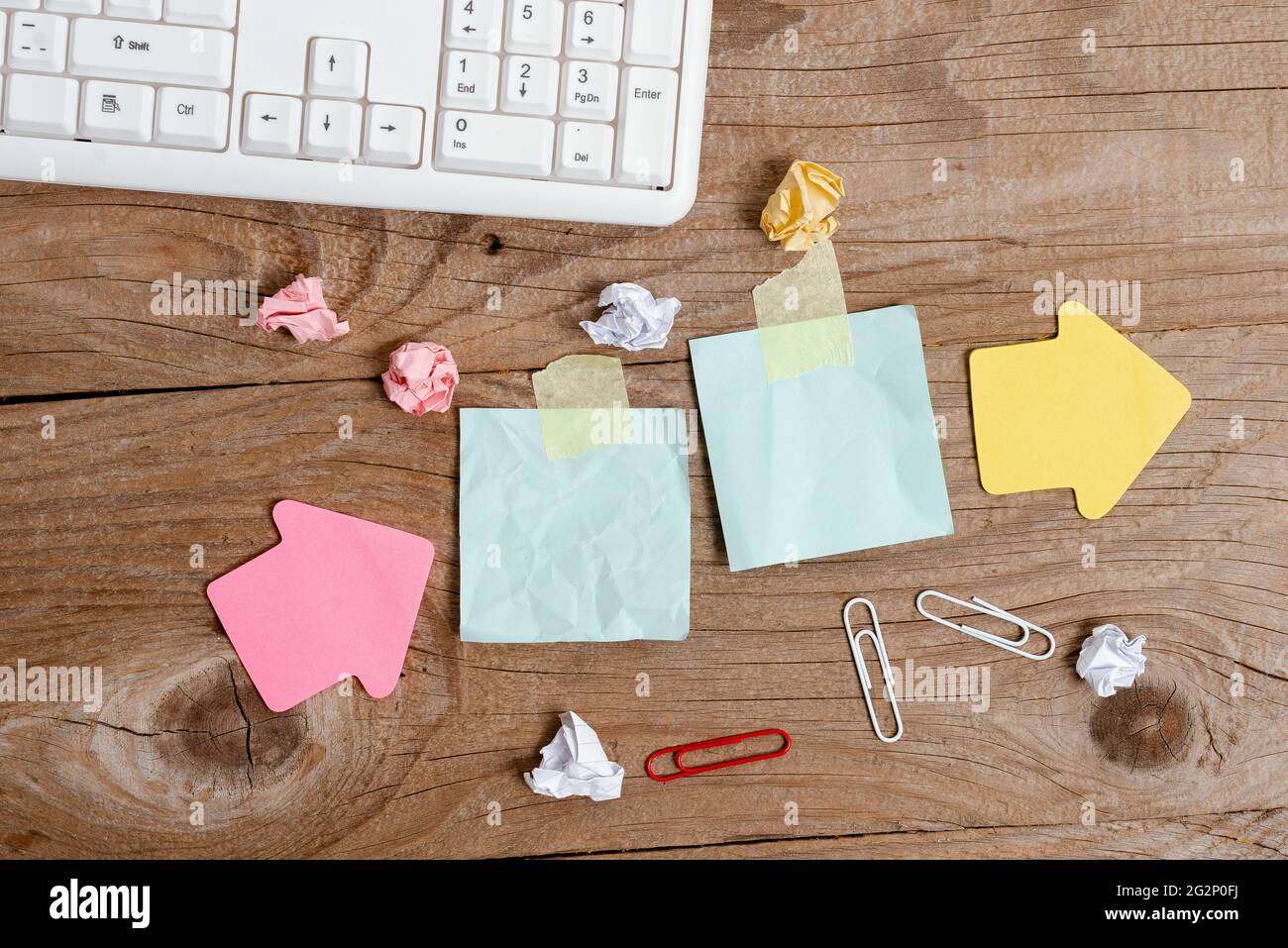 Display of Different Color Sticker Notes Arranged On Flat Lay ...