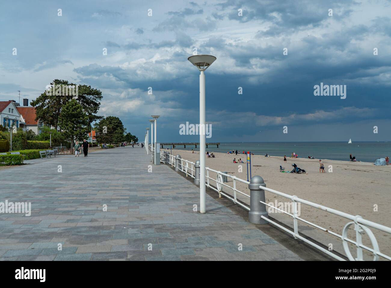 Famous Travemunde Beach at the Baltic sea - CITY OF LUBECK, GERMANY ...