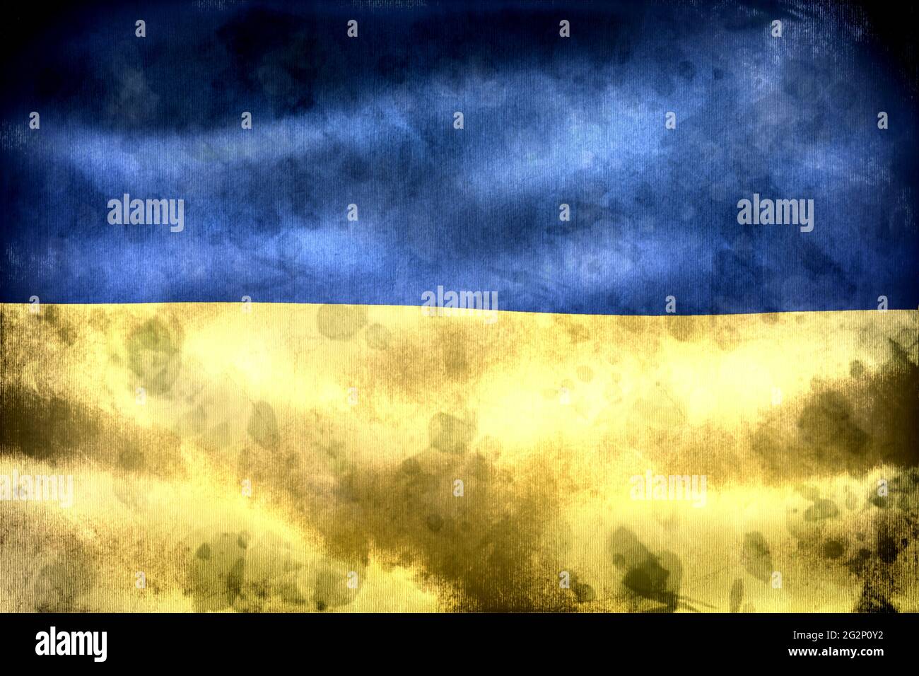 3D-Illustration of a Ukraine flag - realistic waving fabric flag Stock ...