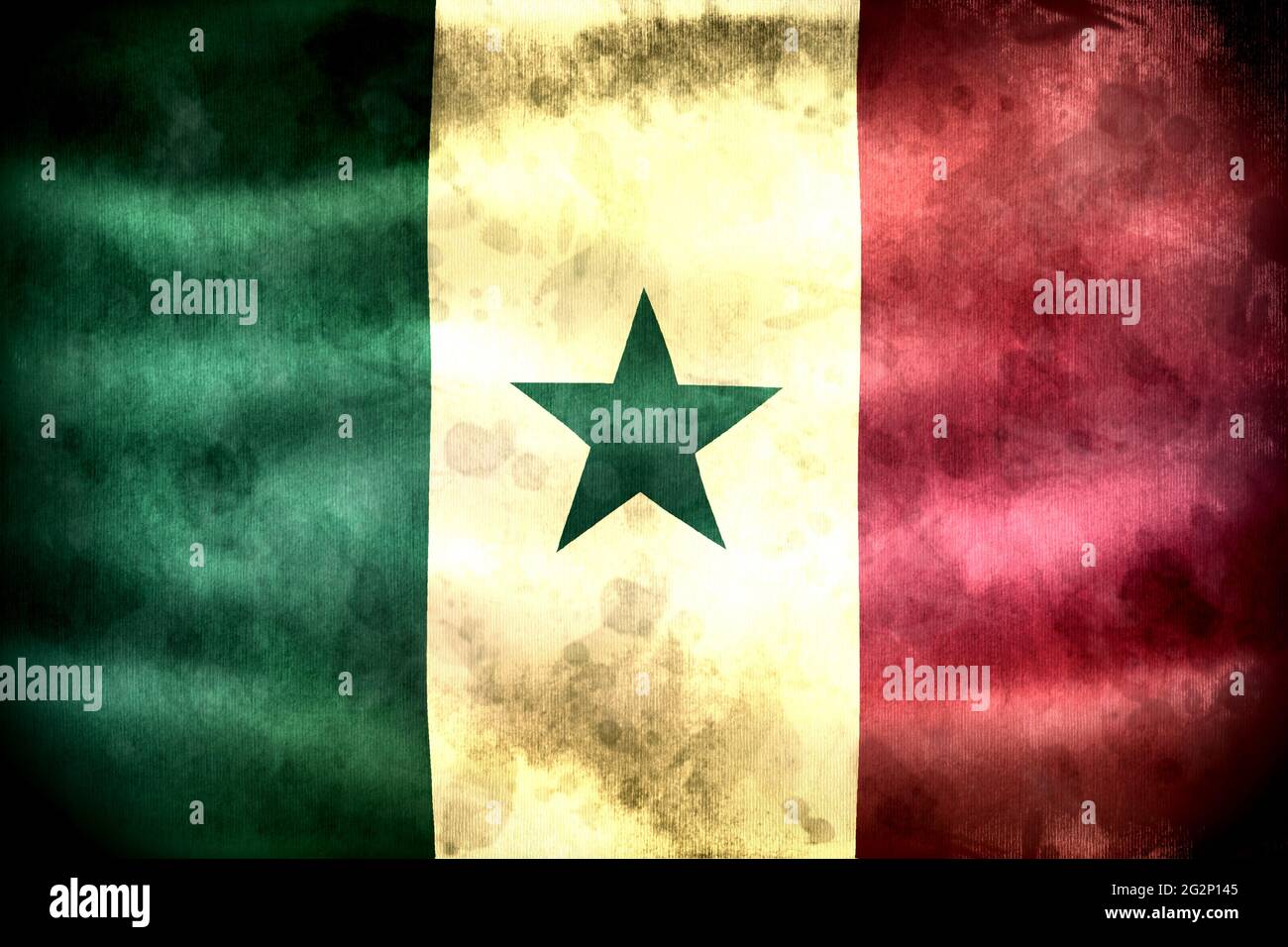 3D-Illustration of a Senegal flag - realistic waving fabric flag Stock ...