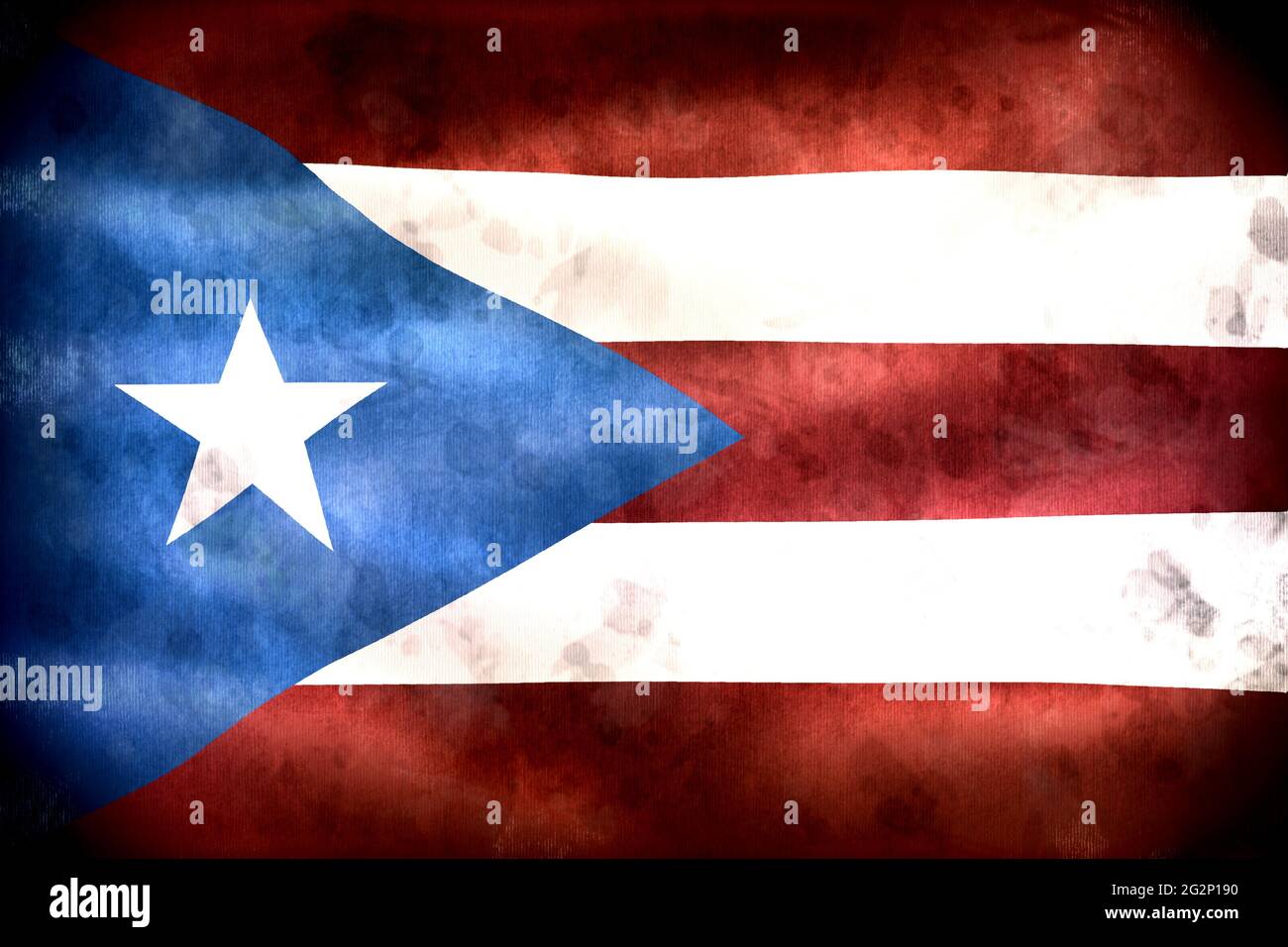 Puerto Rico flag - realistic waving fabric flag Stock Photo - Alamy