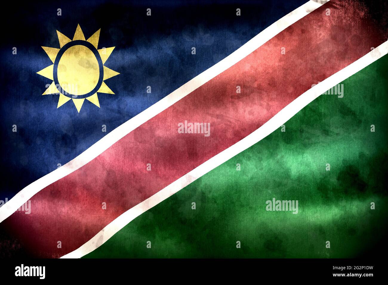 Namibia flag - realistic waving fabric flag Stock Photo - Alamy