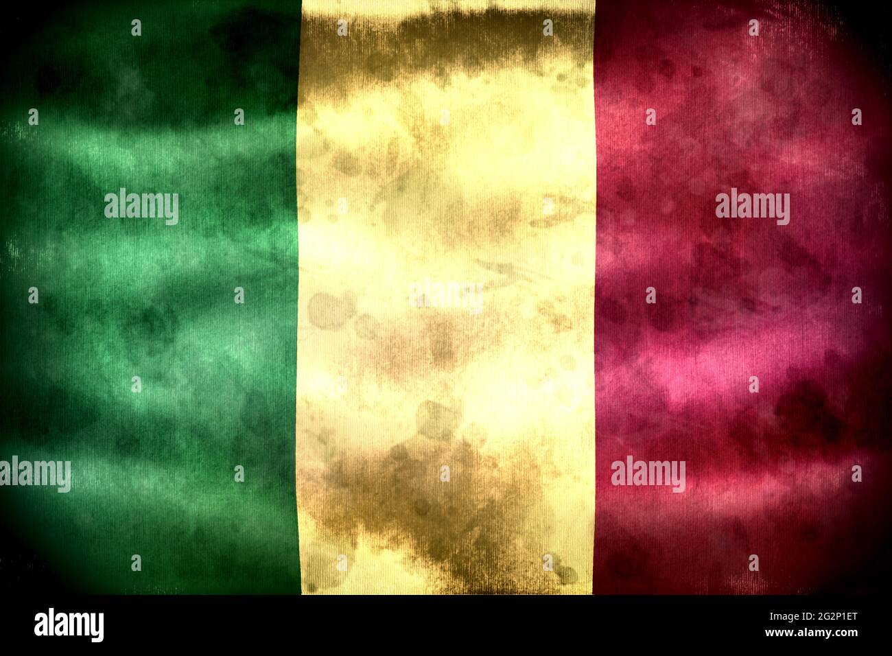 Mali flag - realistic waving fabric flag Stock Photo - Alamy
