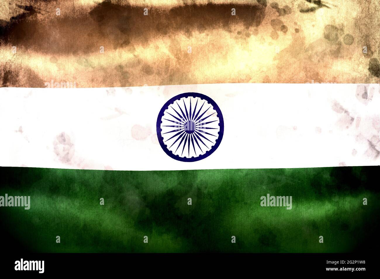 India flag - realistic waving fabric flag Stock Photo - Alamy